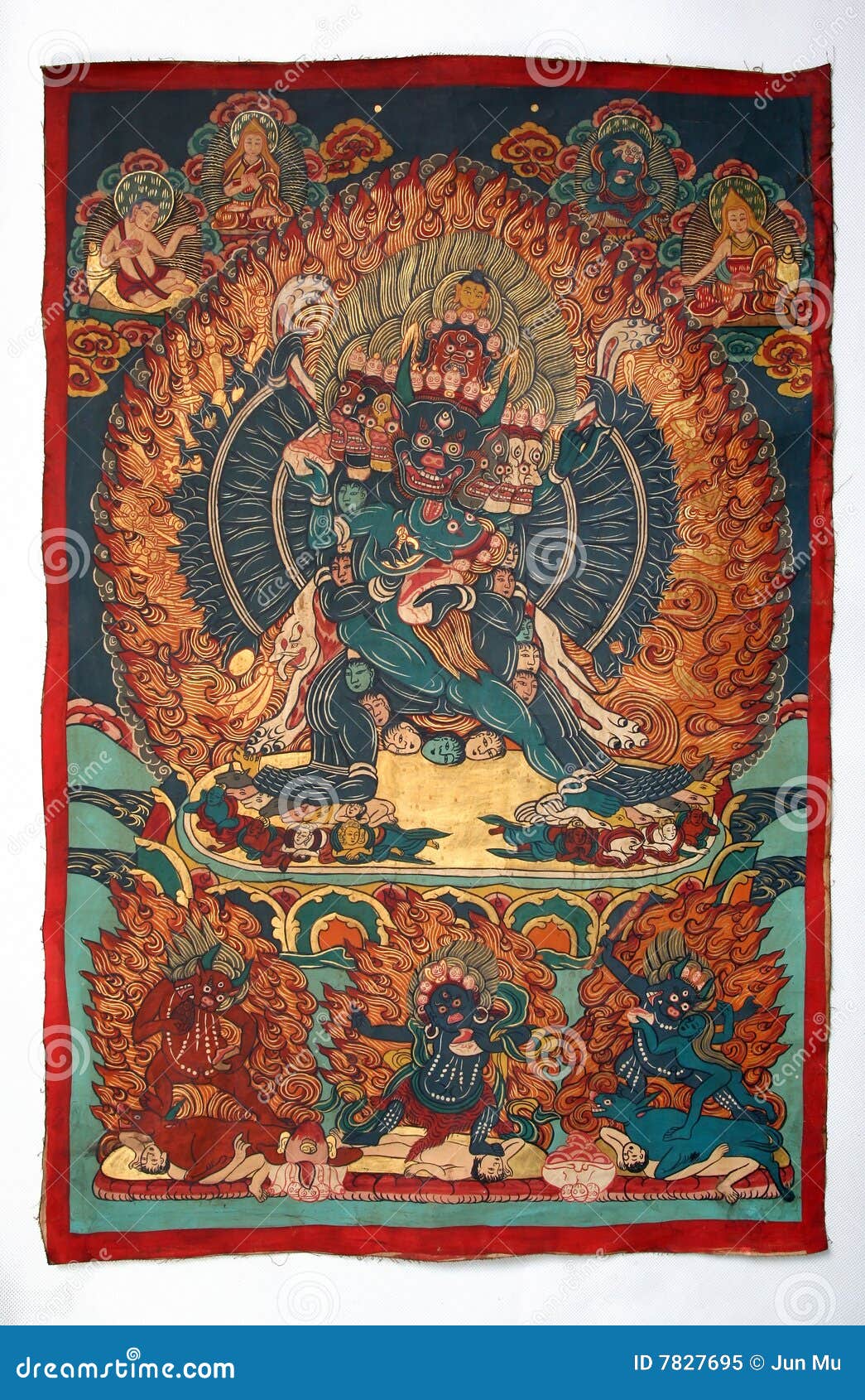 Tangka art stock image. Image of godliness, tibetan, china - 7827695