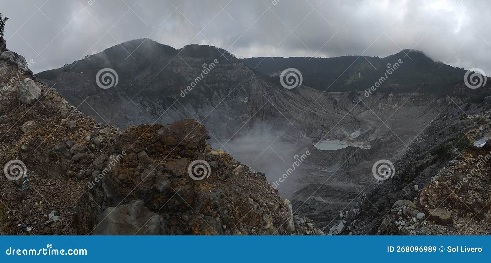Tangkuban Parahu view stock image. Image of terrain - 268096989