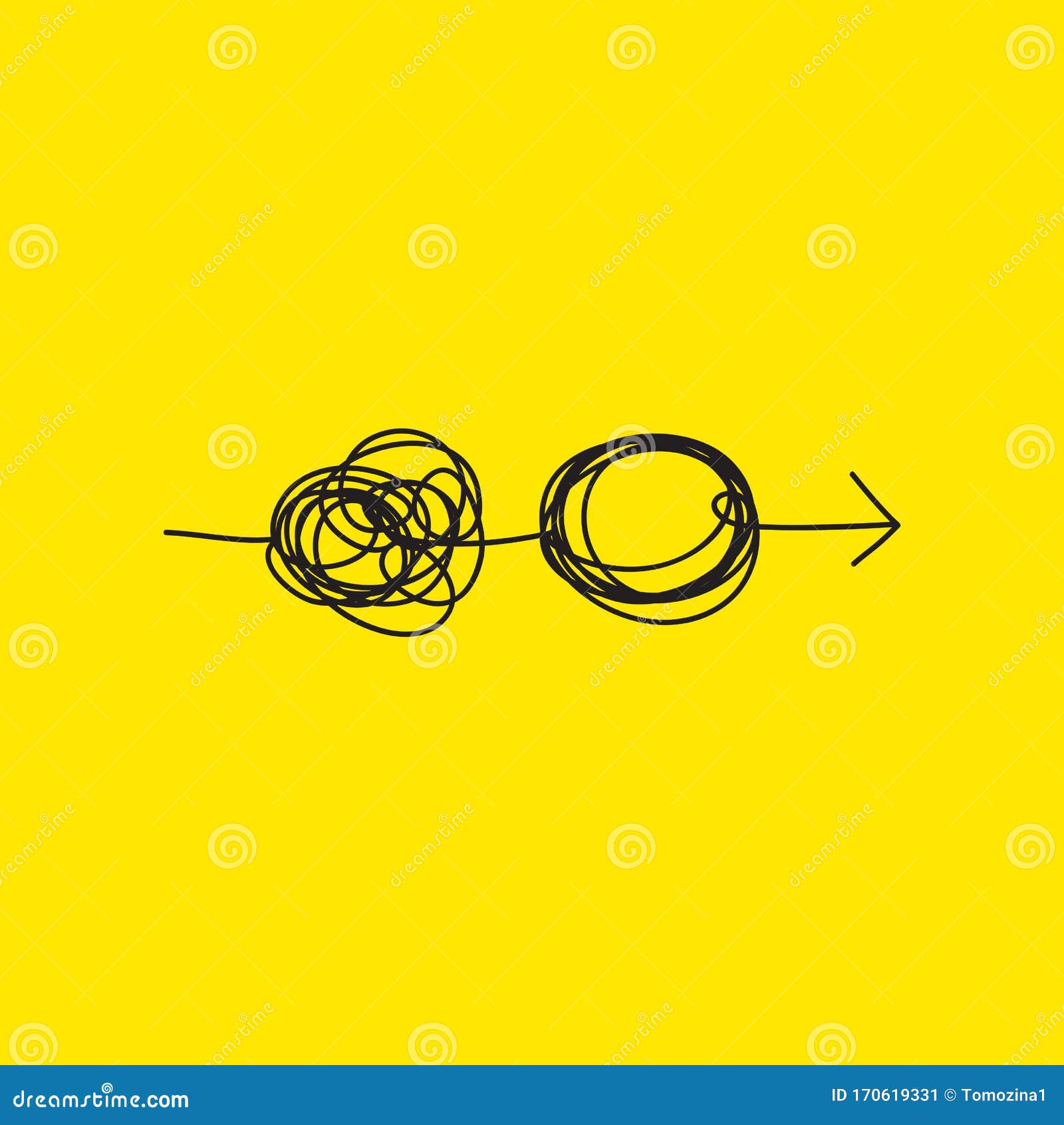 Tangle with arrow stock vector. Illustration of doodle - 170619331