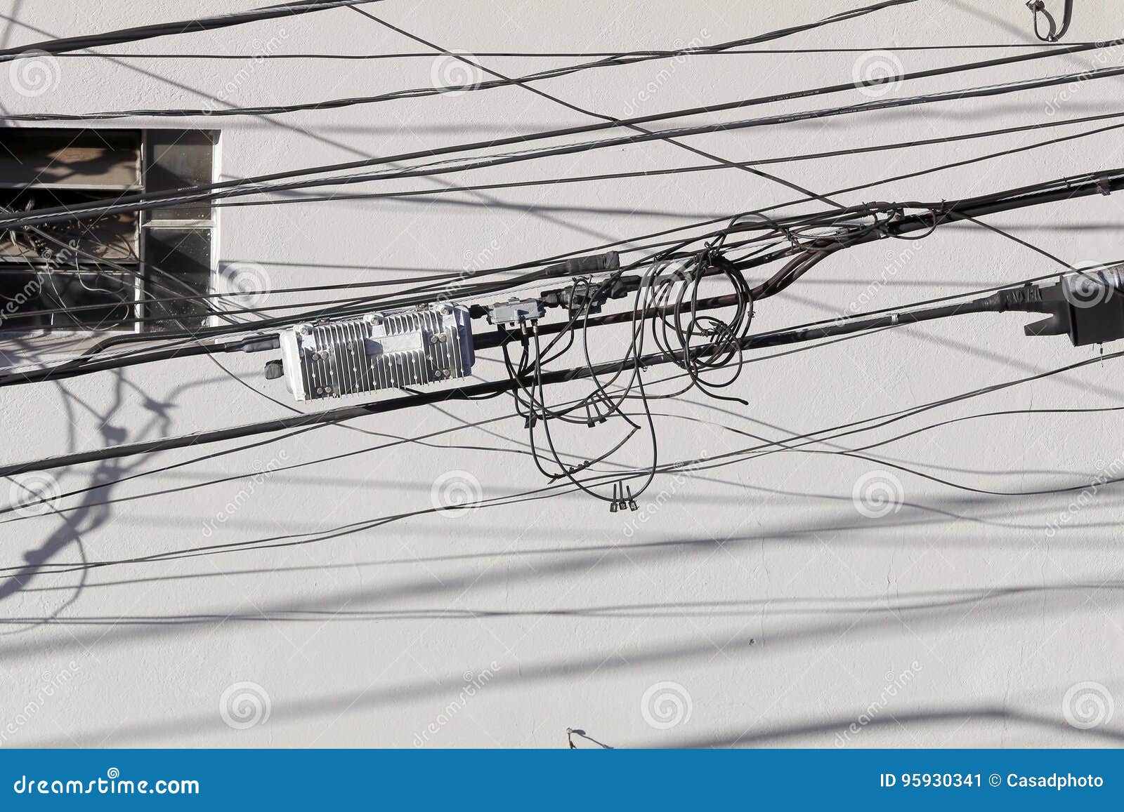 Tangle of cables stock image. Image of electricity, electric - 95930341