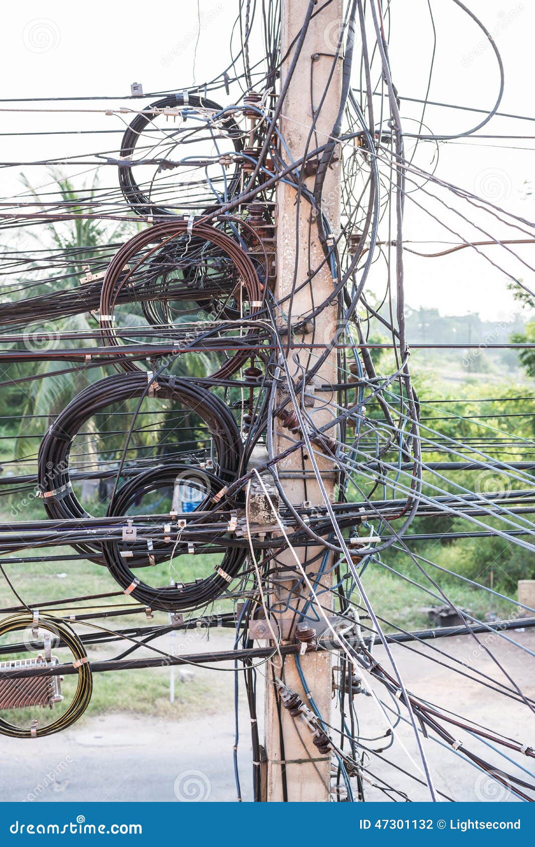 Tangle of cables and wire stock photo. Image of energy - 47301132