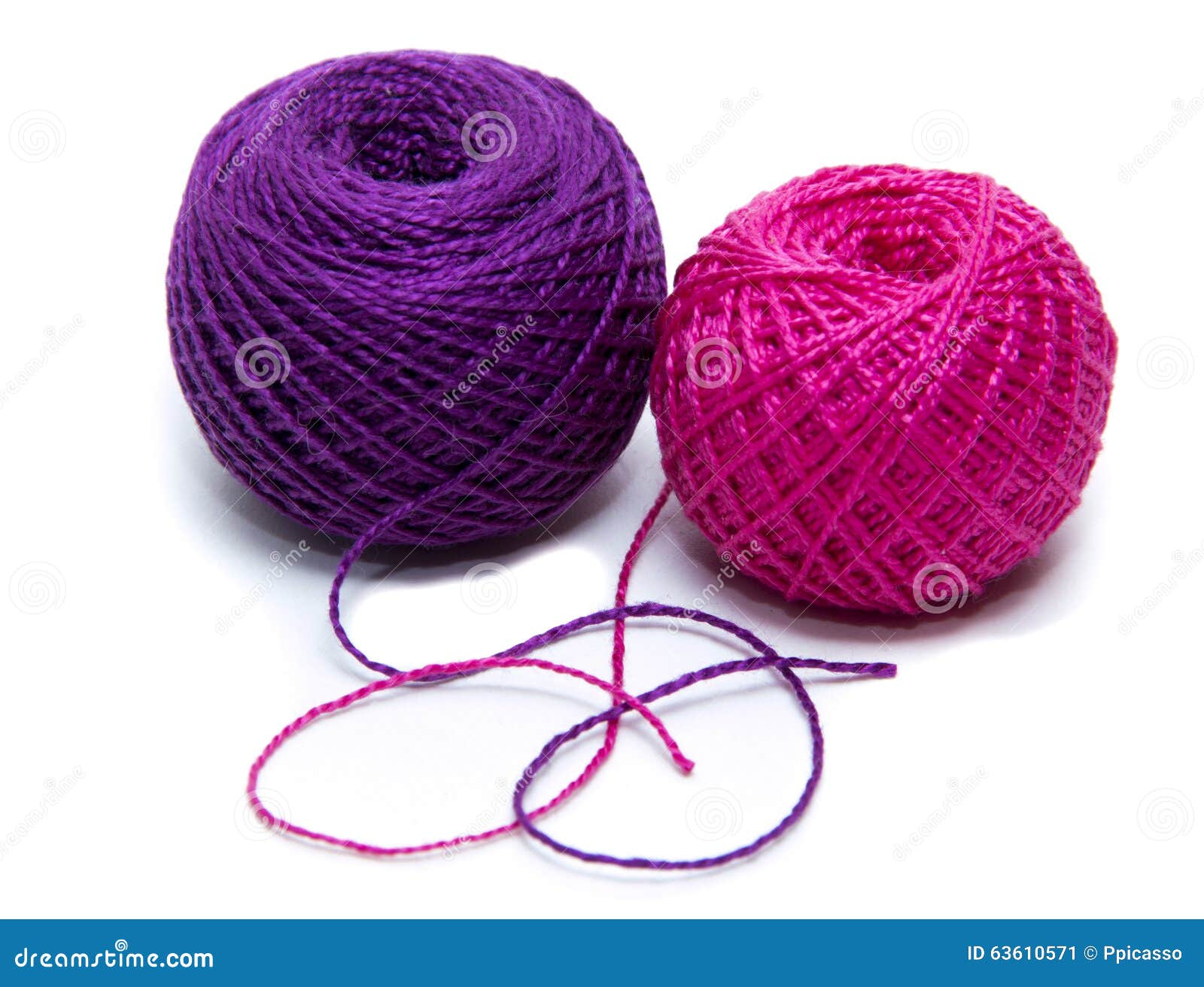 Tangle of Colored Thread for Tatting. White Stock Image - Image of ...
