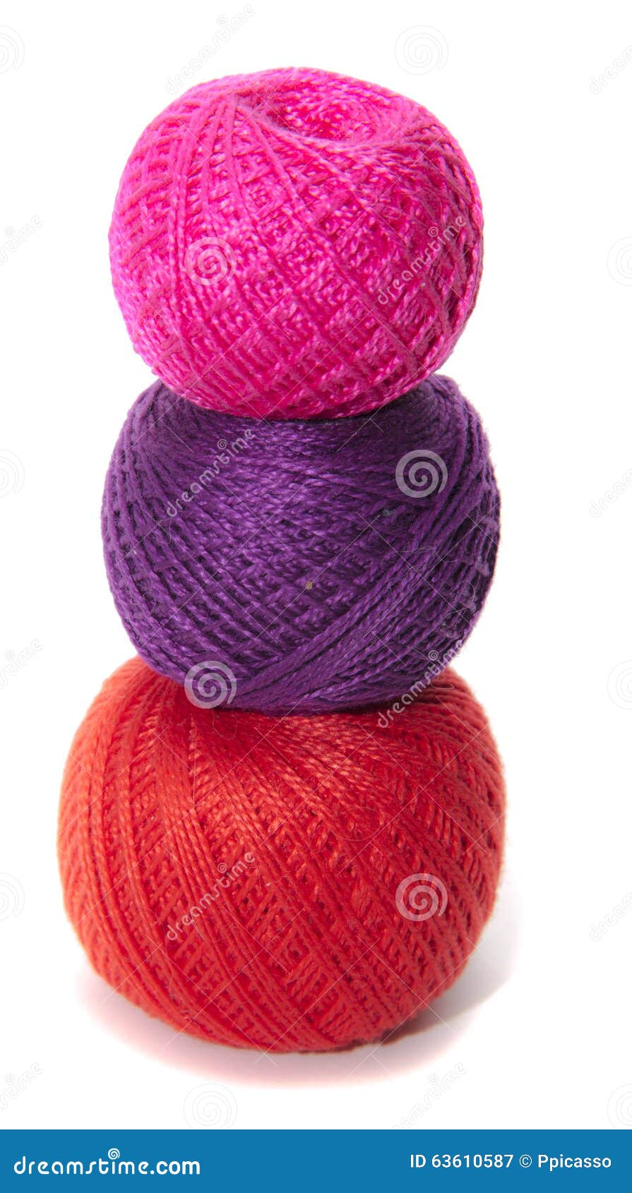Tangle of Colored Thread for Tatting. White Stock Image - Image of ...