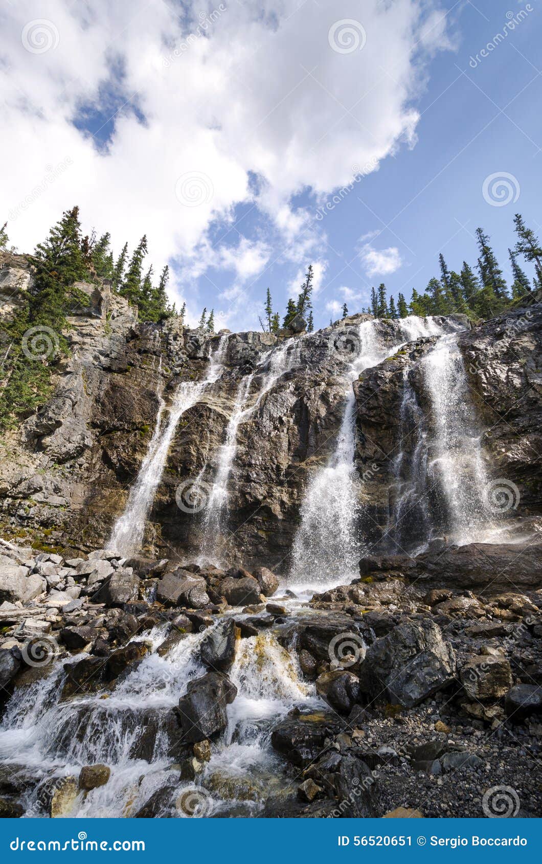 Tangle Creek Falls in Canada Stock Image - Image of icefield, waterfall ...