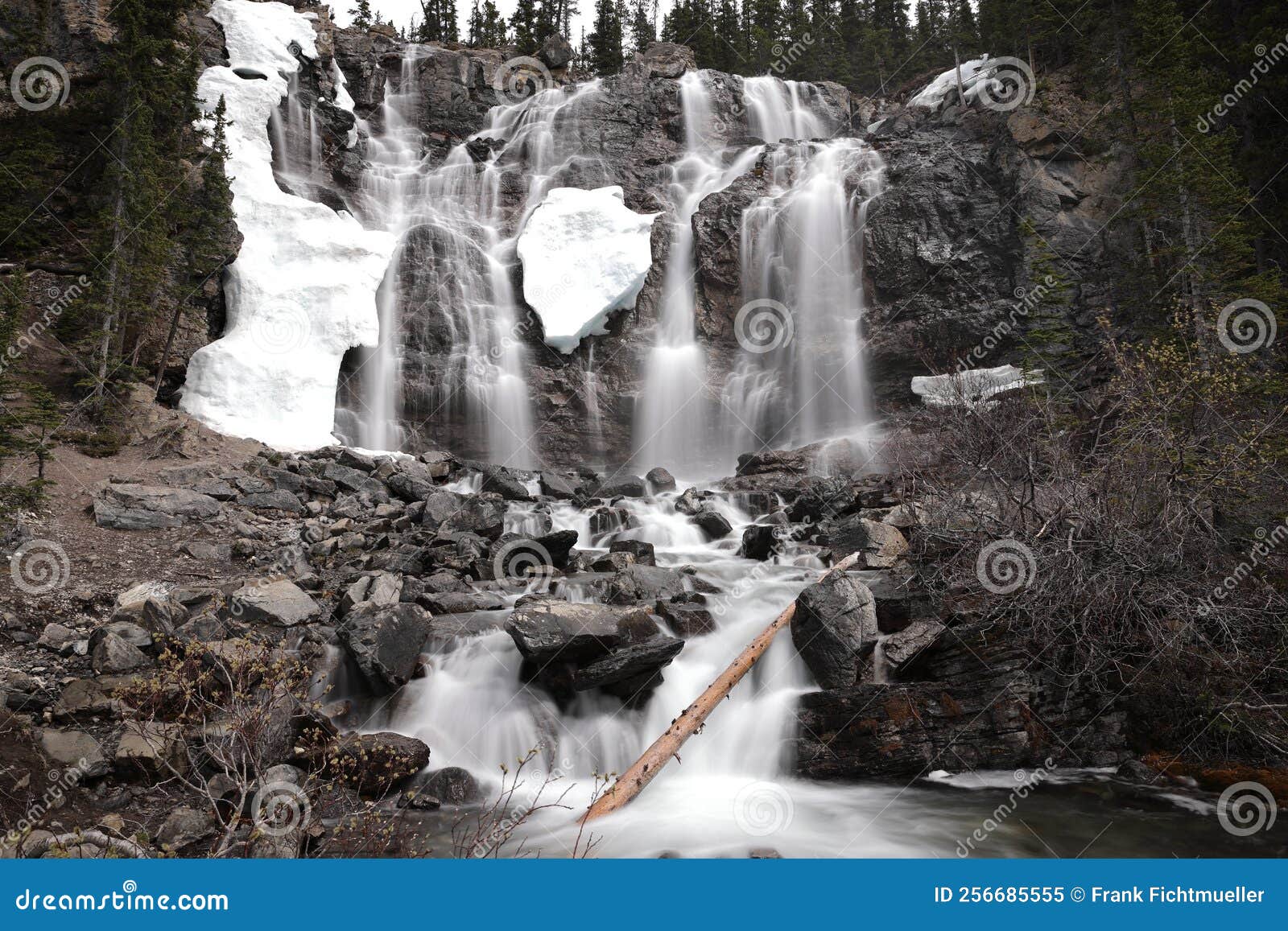 Tangle Creek Falls in Jasper National Park, Alberta, Canada Stock Image ...