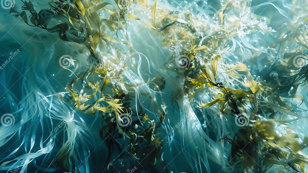 A Tangle of Delicate Thin Strands of Seaweed Creating a Natural Pattern ...