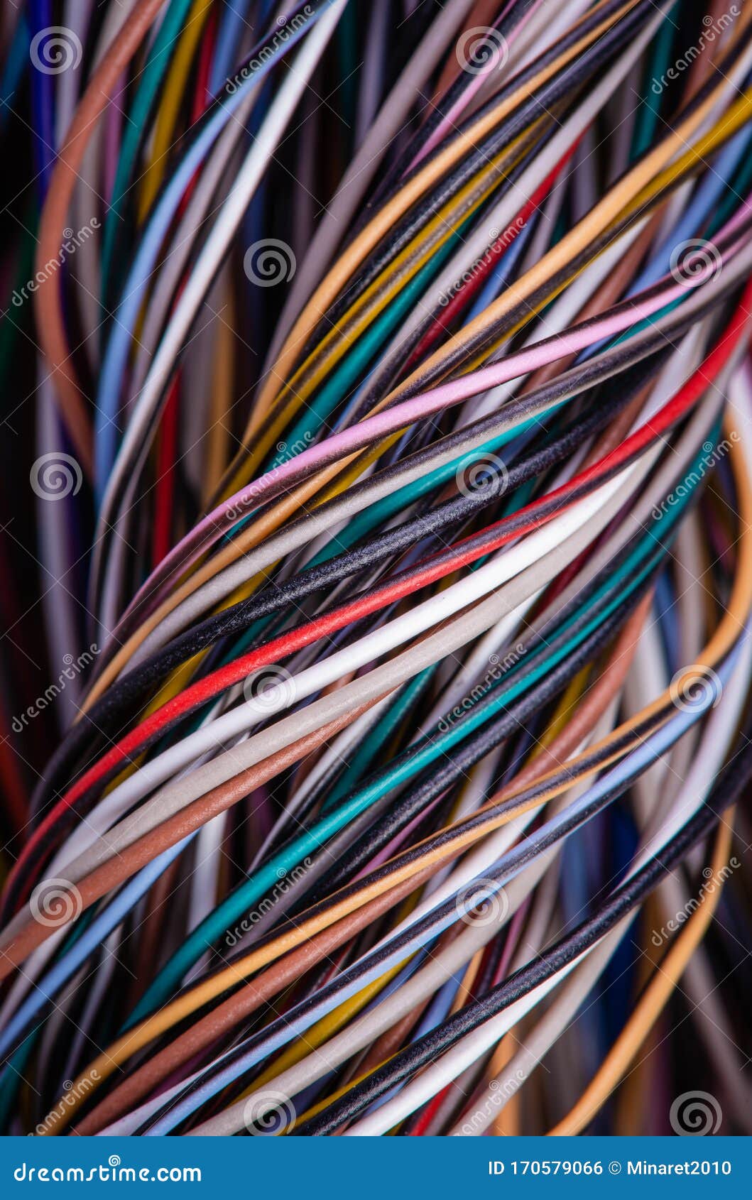 Tangle Electrical Cable Wire, Network of Data Transmission Cord Stock ...