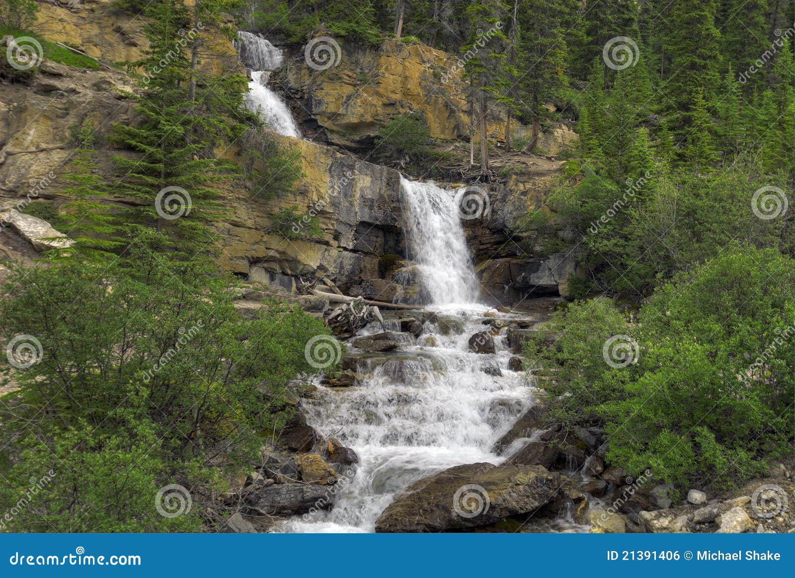 Tangle Falls stock photo. Image of rock, water, icefield - 21391406