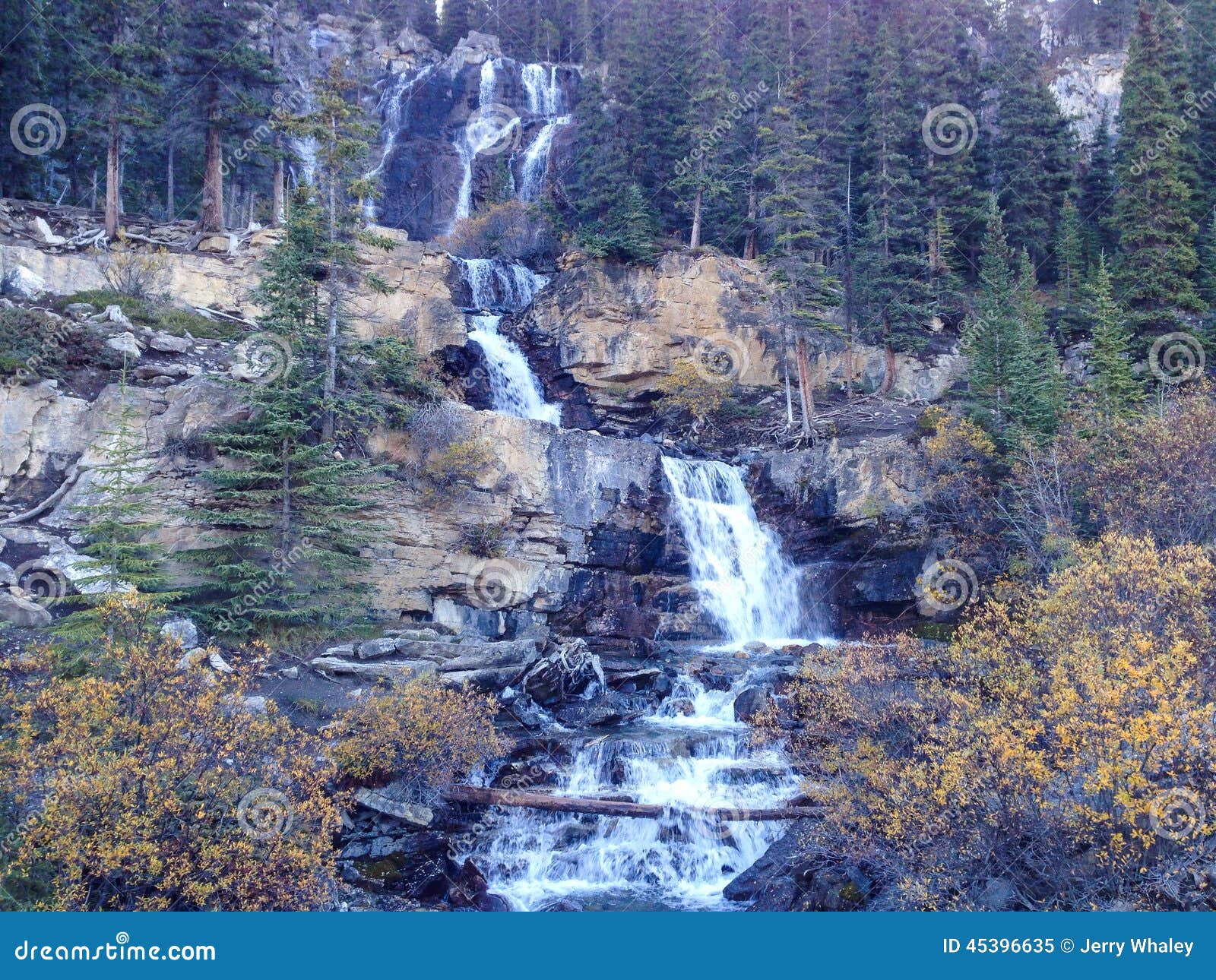 Tangle Falls stock image. Image of falls, water, mountain - 45396635