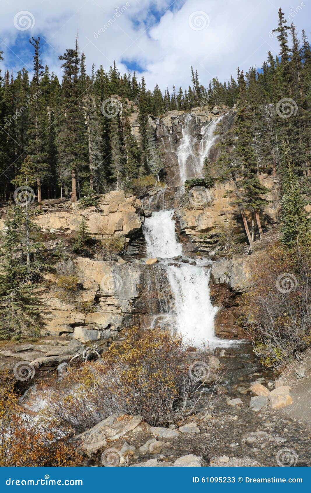 Tangle Falls stock image. Image of glacier, bank, landscape - 61095233