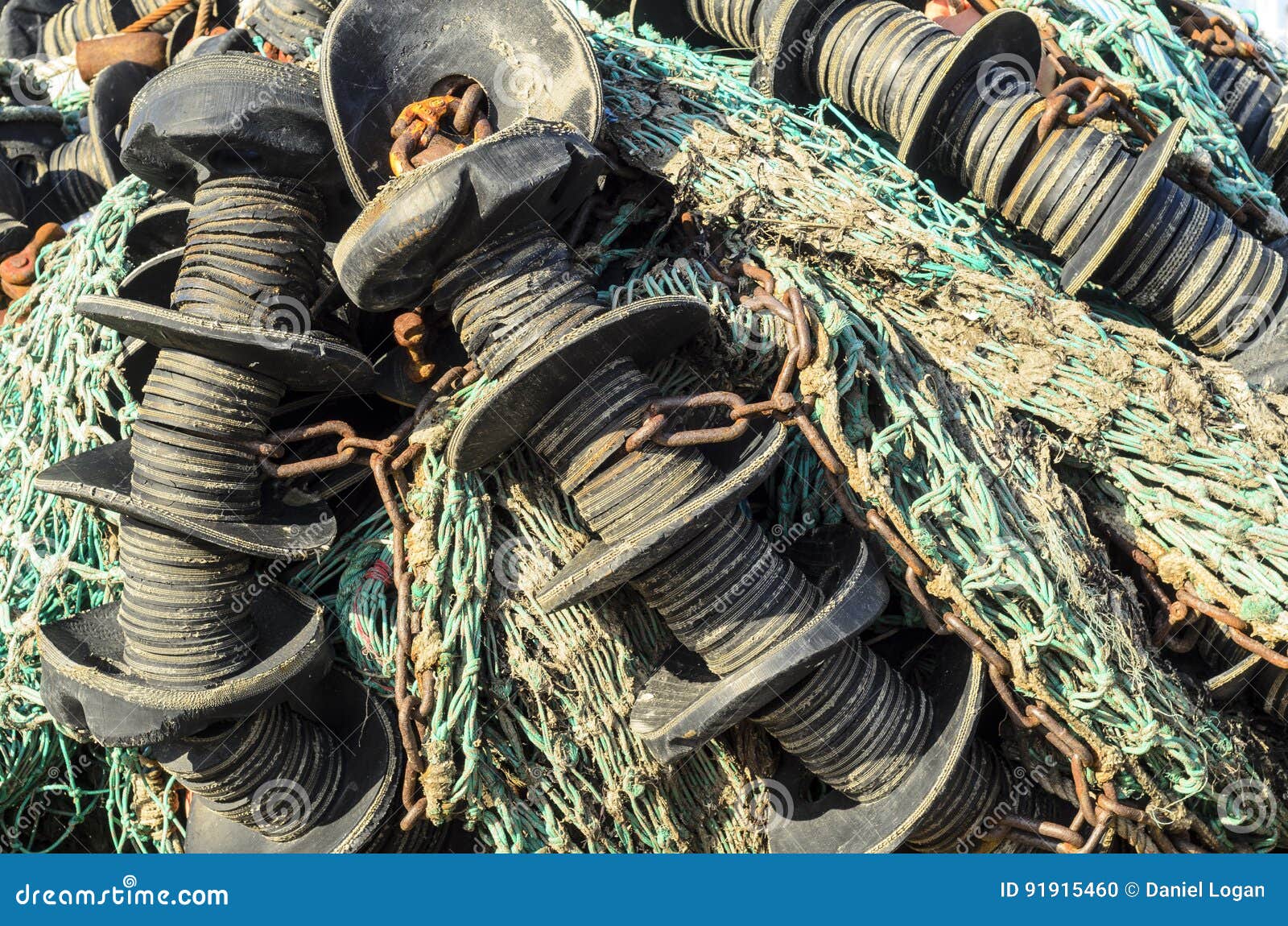 Tangle of fishing net stock photo. Image of boat, england - 91915460