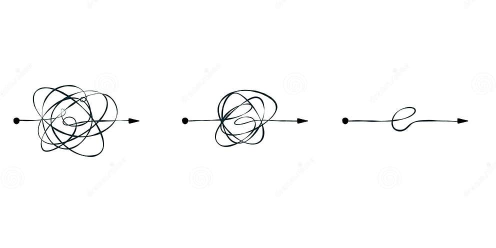 Tangle of Lines. Unraveling the Path Stock Vector - Illustration of knot, complex: 256336189