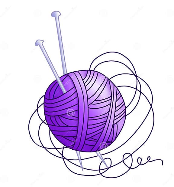 Tangle with Purple Thread(color) Stock Illustration - Illustration of ...