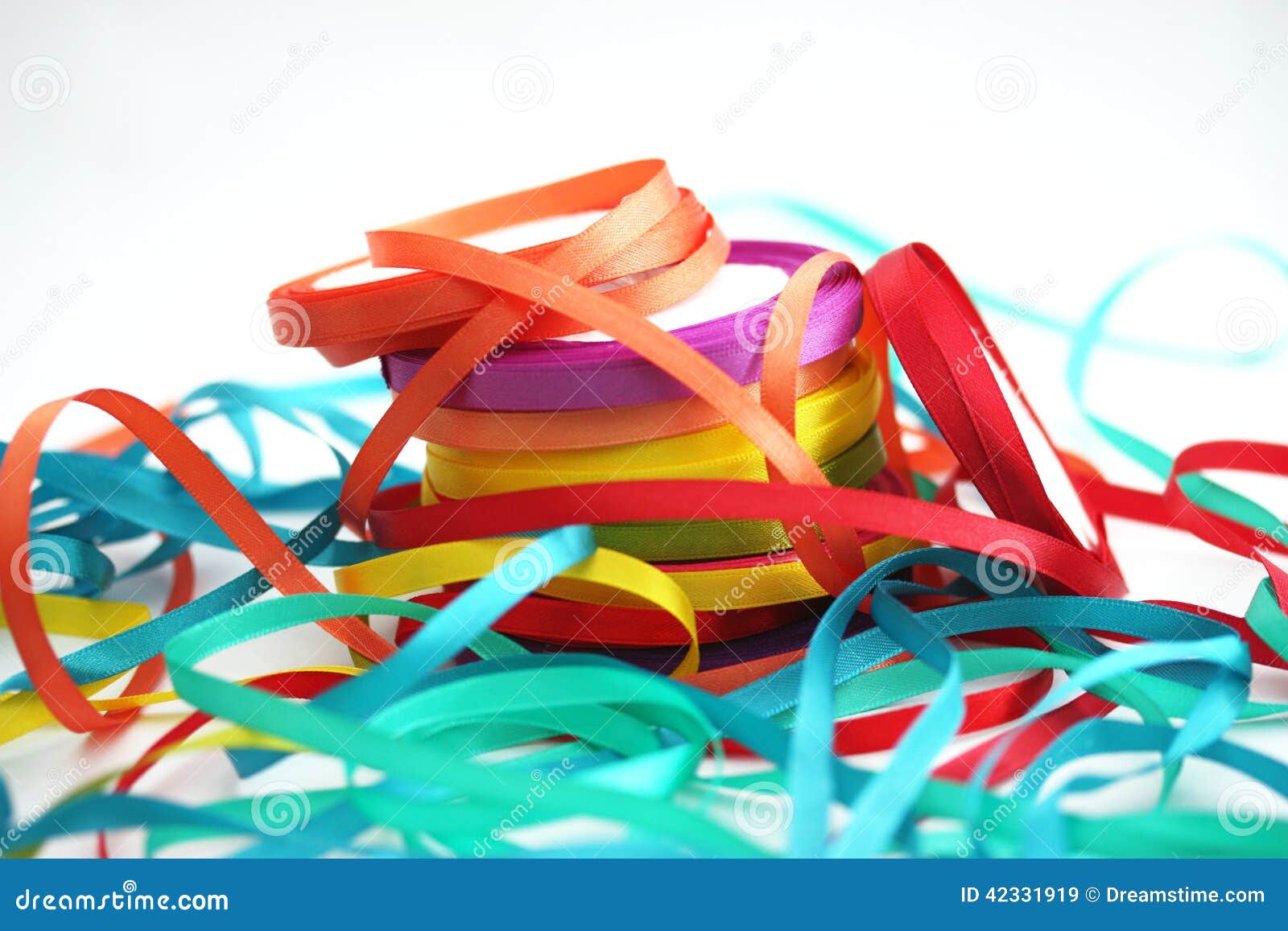 Tangle of ribbons stock image. Image of ribbons, yellow - 42331919