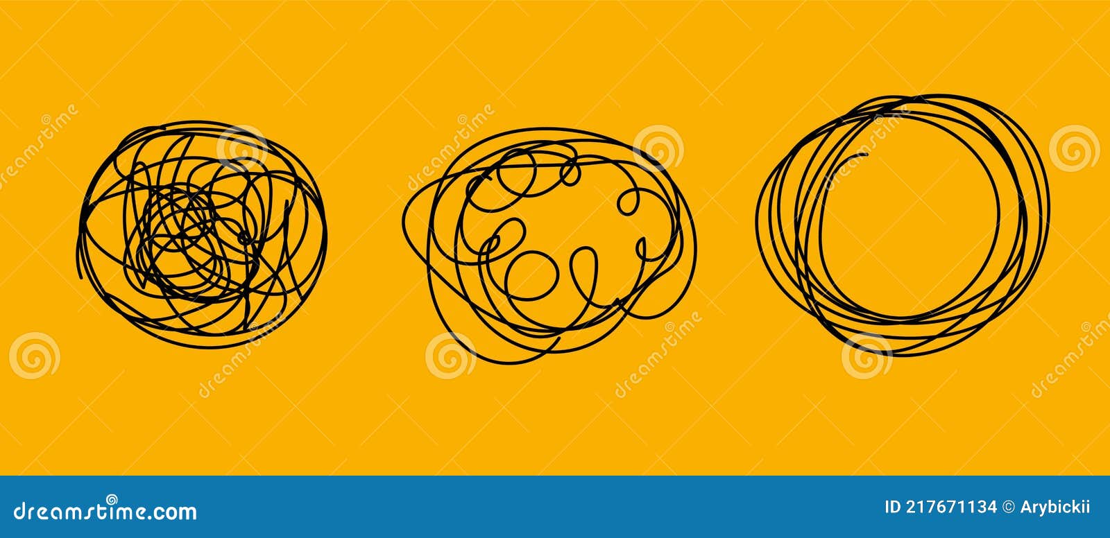 Tangle Tangled And Unraveled. Abstract Metaphor, Cartoon Vector ...