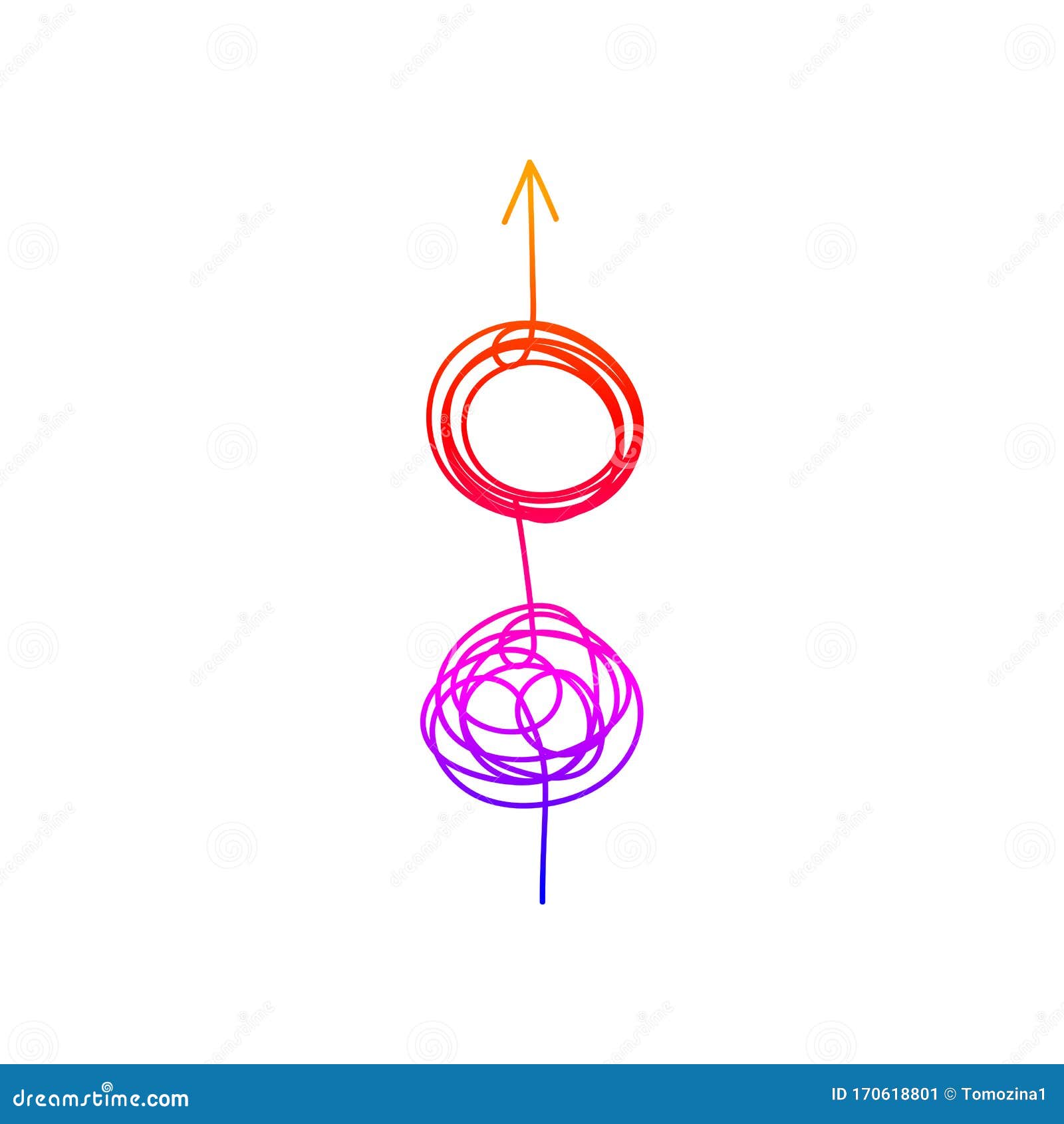 Tangle Tangled and Untangled Stock Vector - Illustration of circle ...