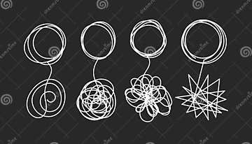 Tangle and Untangle Set of Circles Stock Vector - Illustration of ...