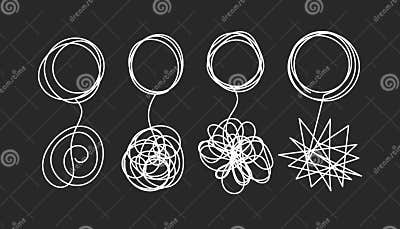 Tangle and Untangle Set of Circles Stock Vector - Illustration of ...