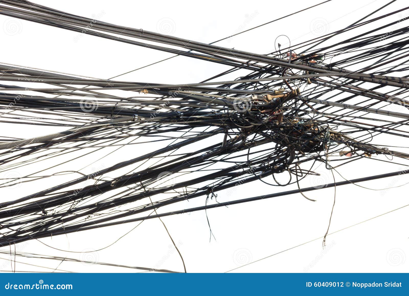 Tangle Wire On Road, Wire In Thailand Electrical Energy At Walking ...