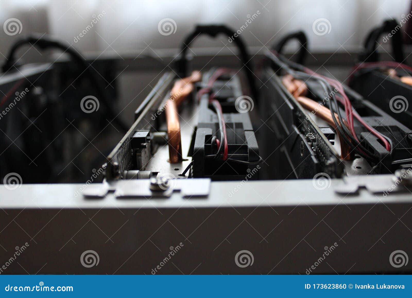 A Tangle of Wires Inside a Computer Box Stock Photo - Image of inside ...