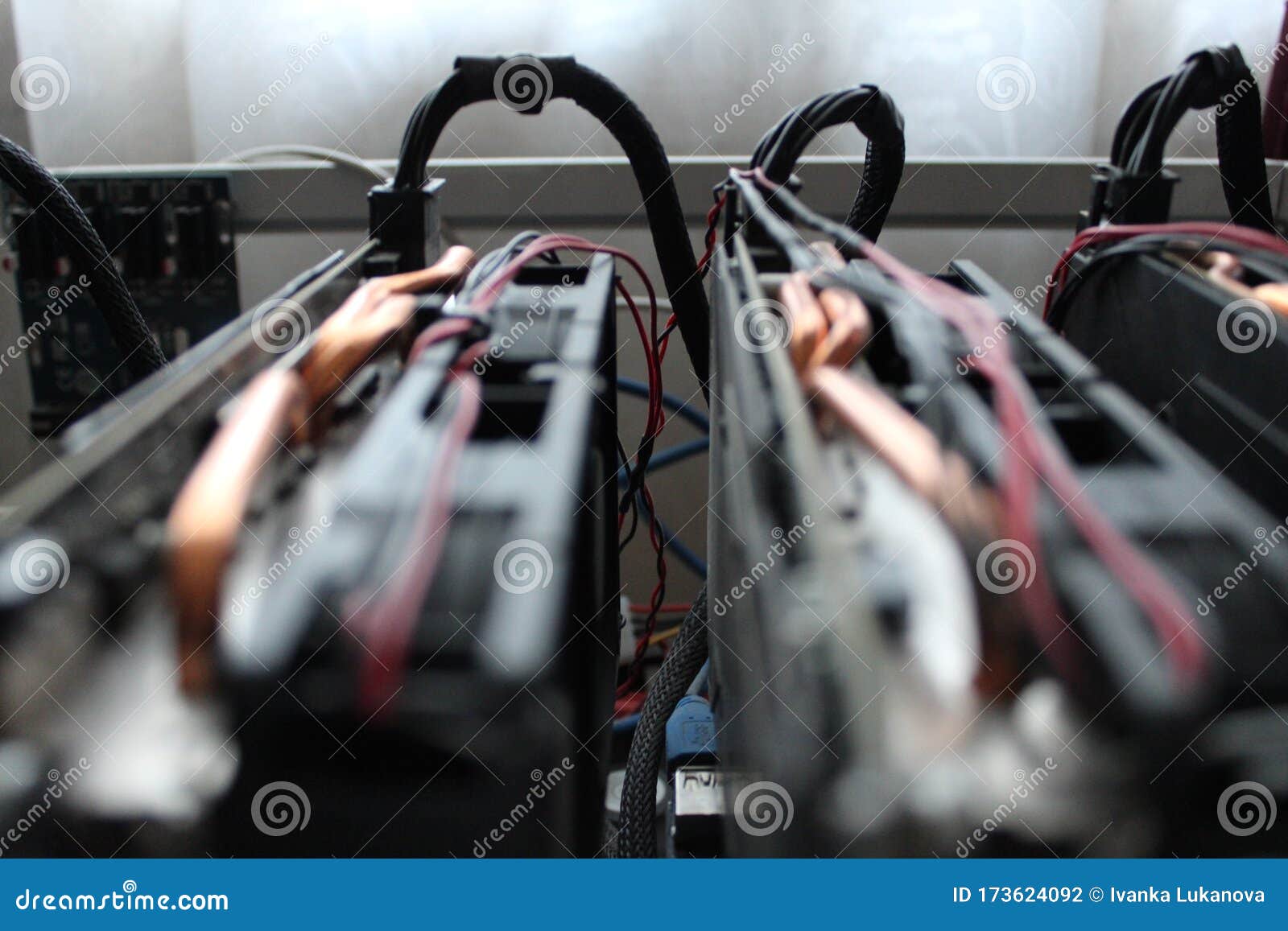 A Tangle of Wires Inside a Computer Box Stock Photo - Image of computer ...