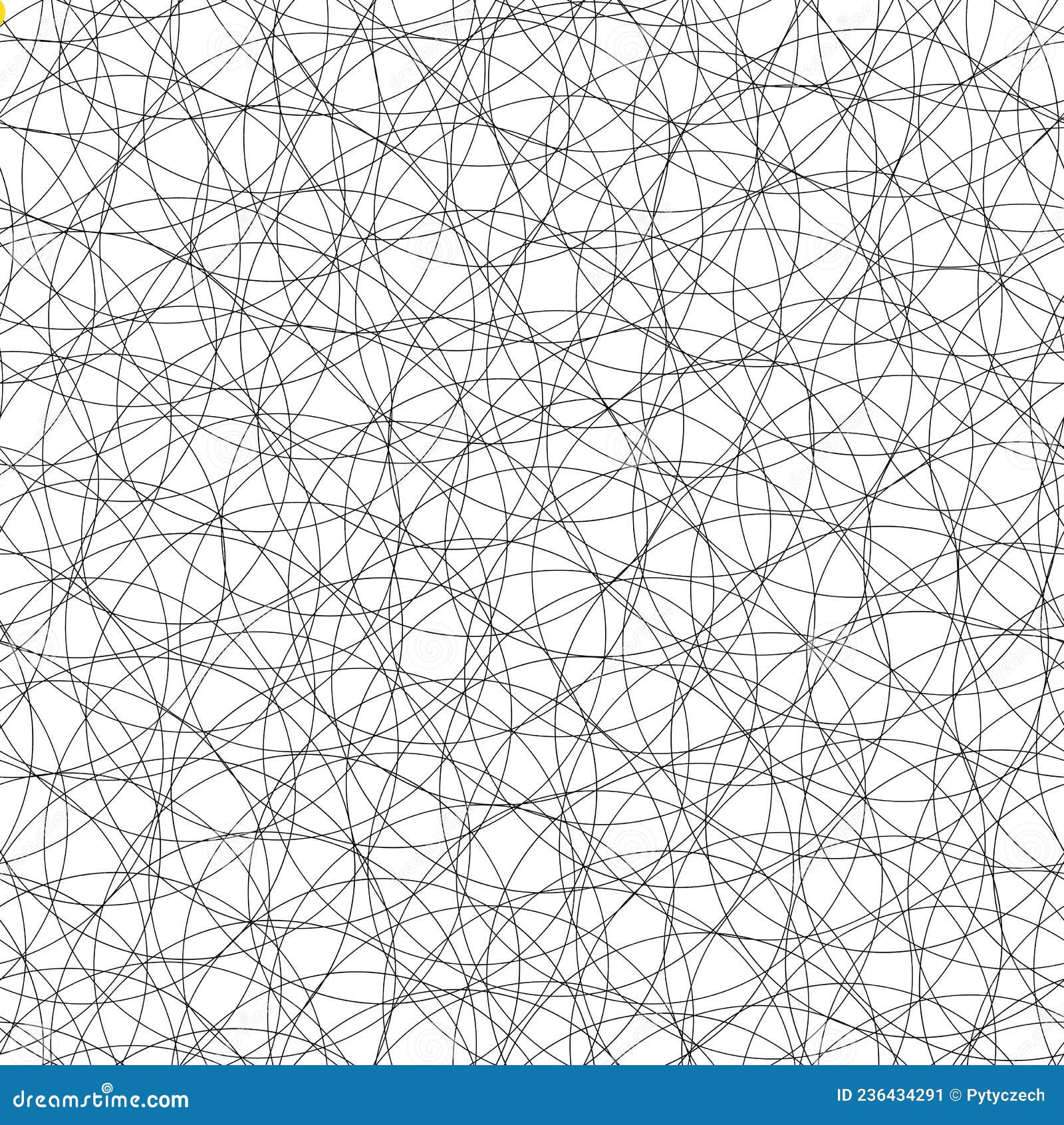 Tangled Background of Thin Black Outline Overlapping Circles Stock ...