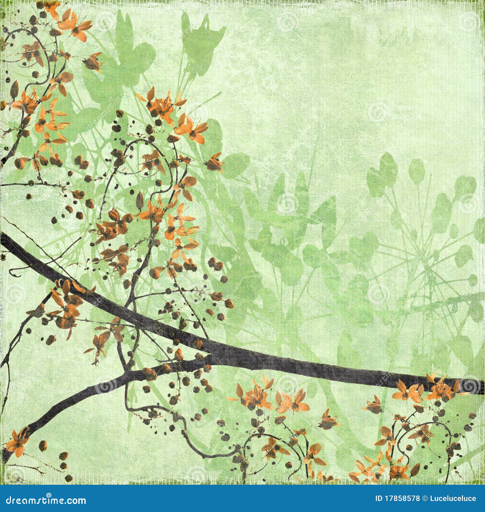 Tangled Blossom Border Background Royalty-Free Stock Photography ...