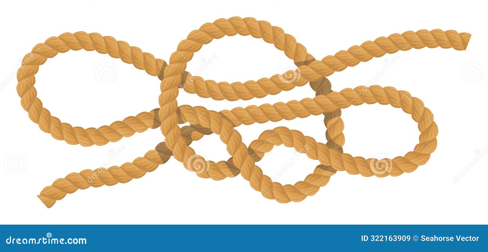 Tangled Brown Rope Knots Complexity Problemsolving. Complicated Knot ...