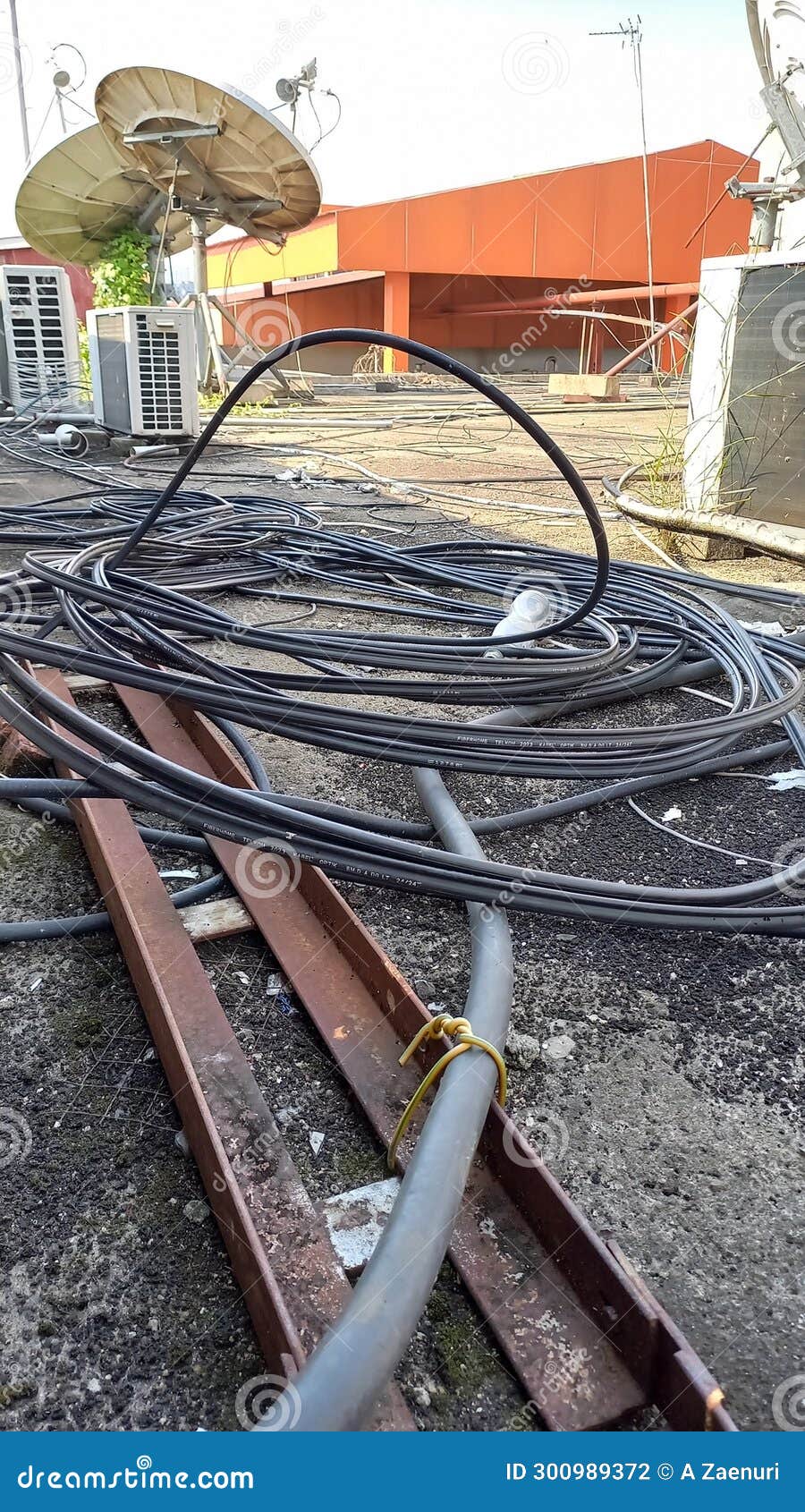 Tangled Cables .cable is Damaged . Electrical Cable Stock Photo - Image ...