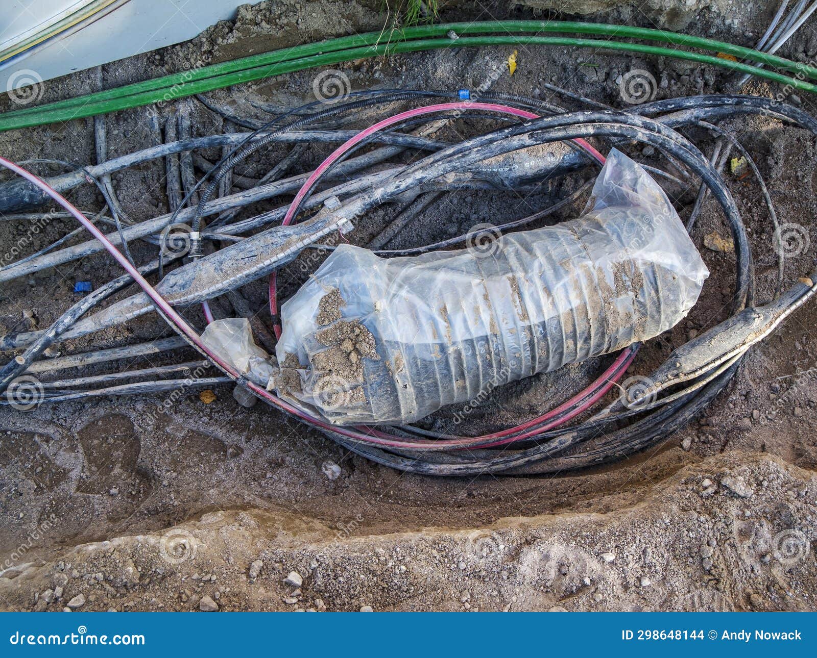 Tangled Cables in a Construction Pit Stock Photo - Image of detailed ...