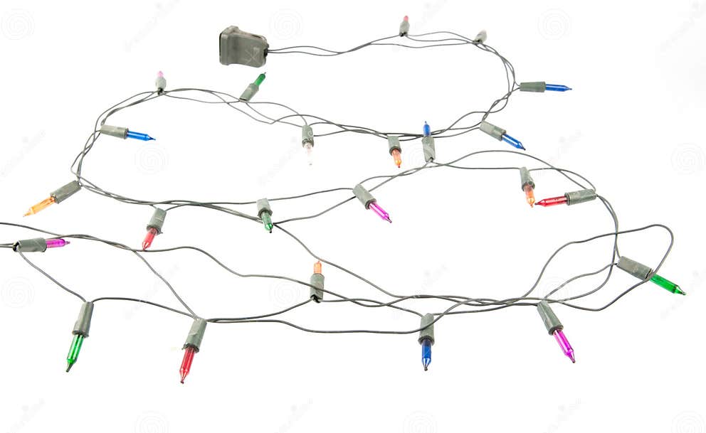 Tangled Christmas lights stock photo. Image of grinch - 30784438