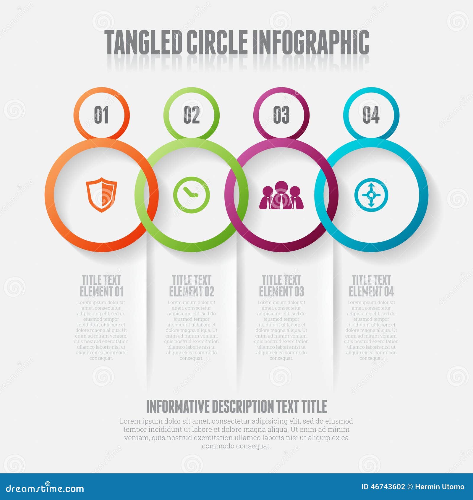 Tangled Circle Infographic stock vector. Illustration of crease - 46743602