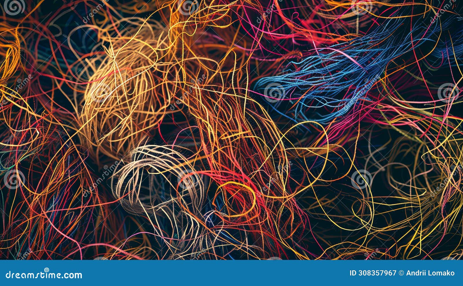 Tangled Colorful Wires stock image. Image of multicolored - 308357967