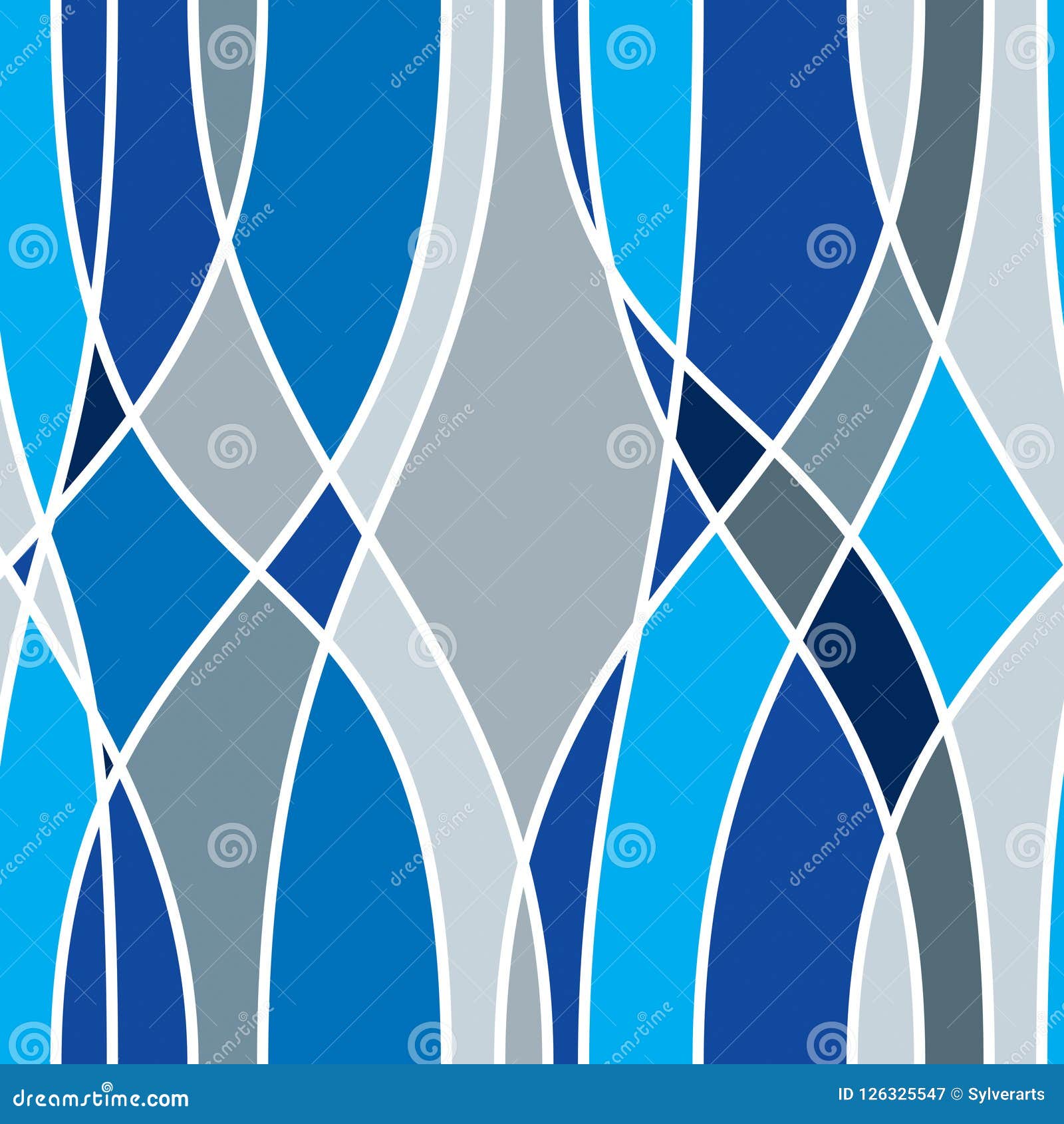 Tangled Curvy Lines Seamless Pattern, Vector Repeat Endless Back Stock ...