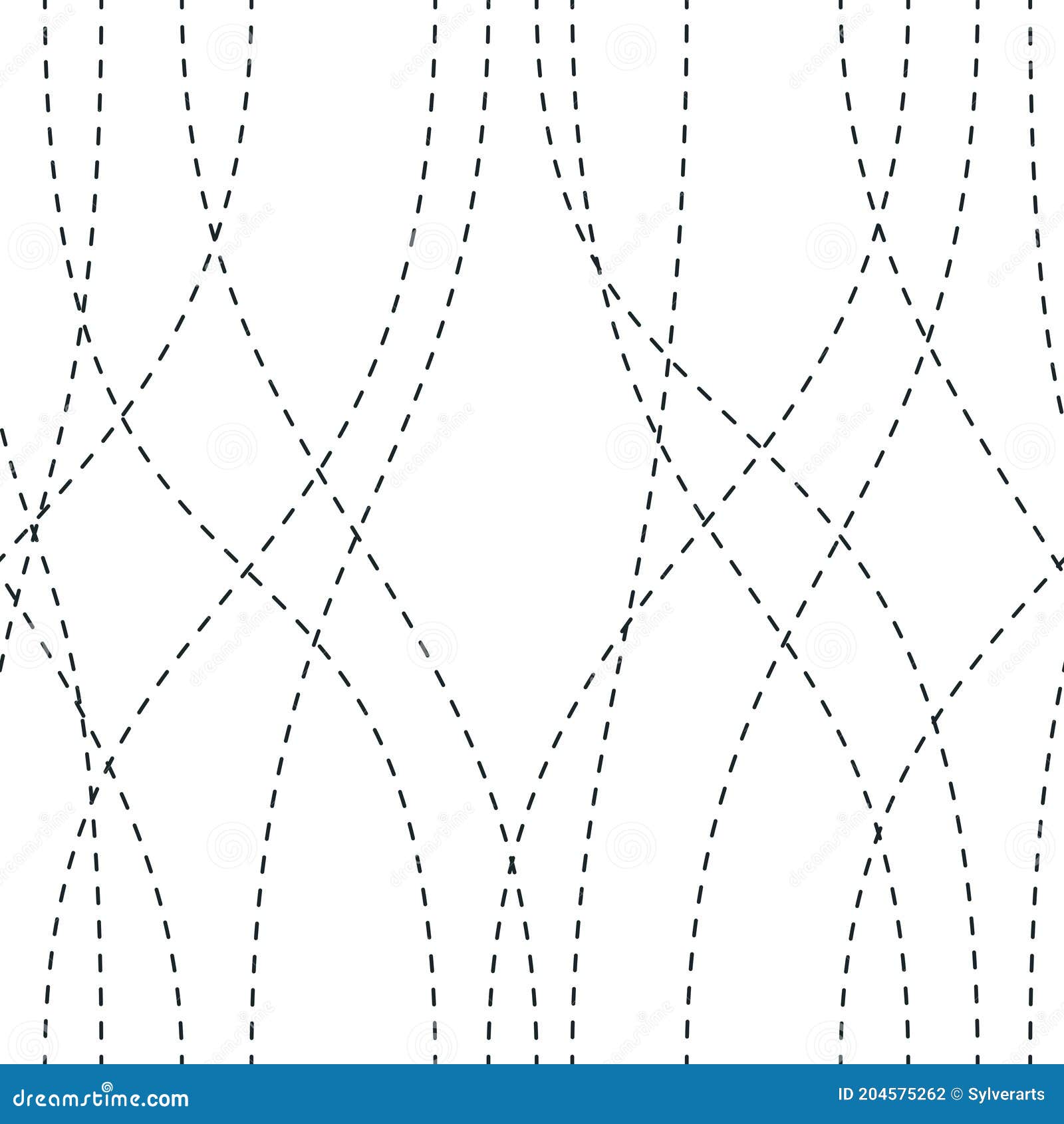 Tangled Curvy Lines Seamless Pattern, Vector Repeat Endless Background ...