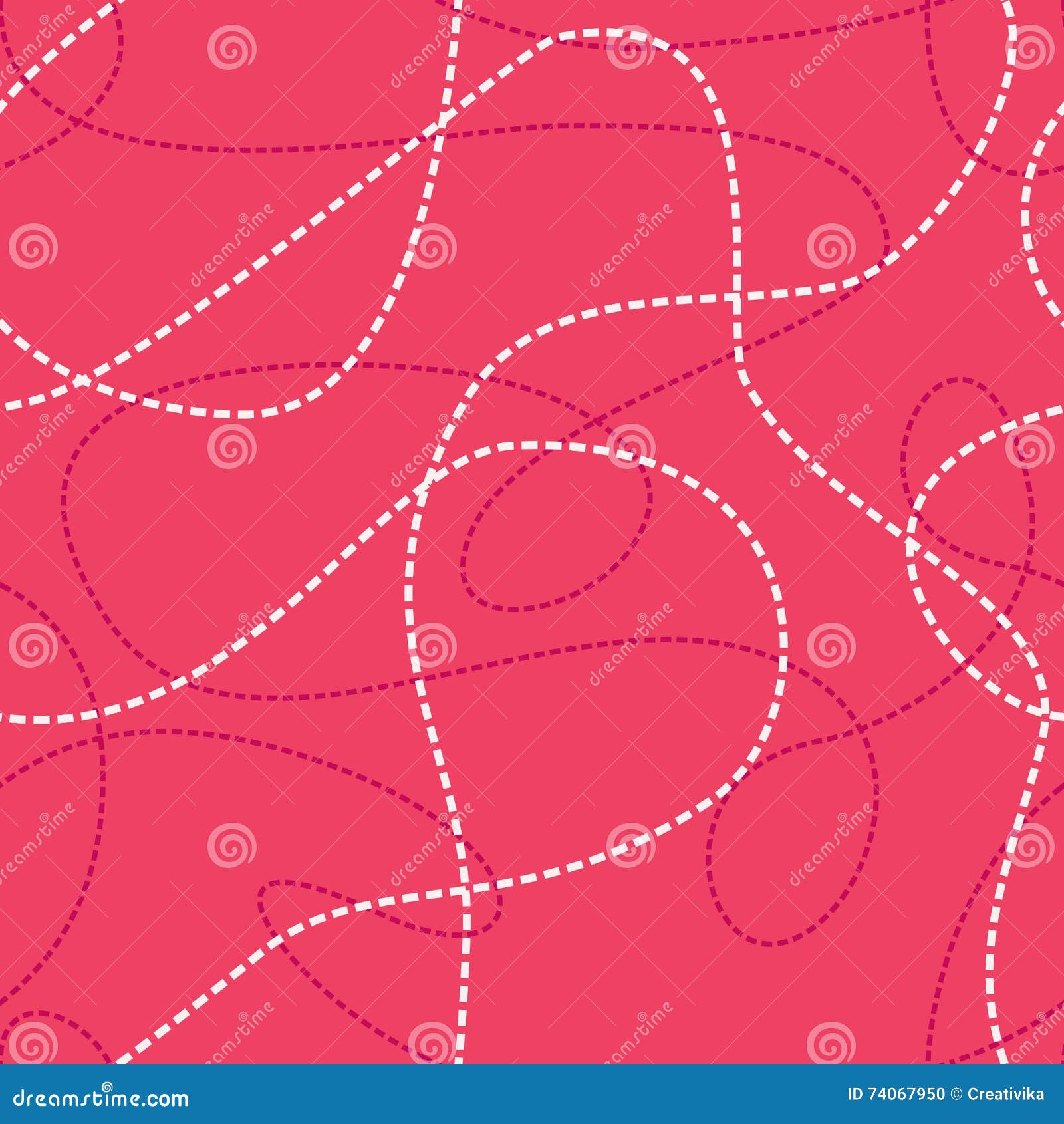 Tangled Dashed Lines Seamless Pattern Stock Vector - Illustration of ...