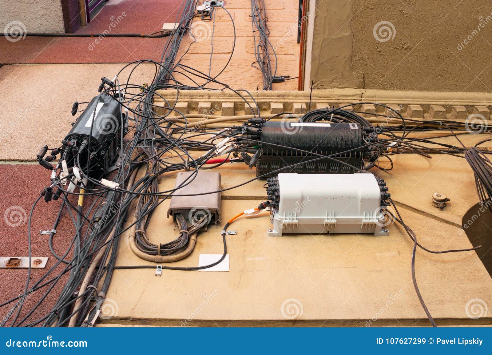 Tangled Electrical Conduits And Cables. Stock Photo | CartoonDealer.com ...