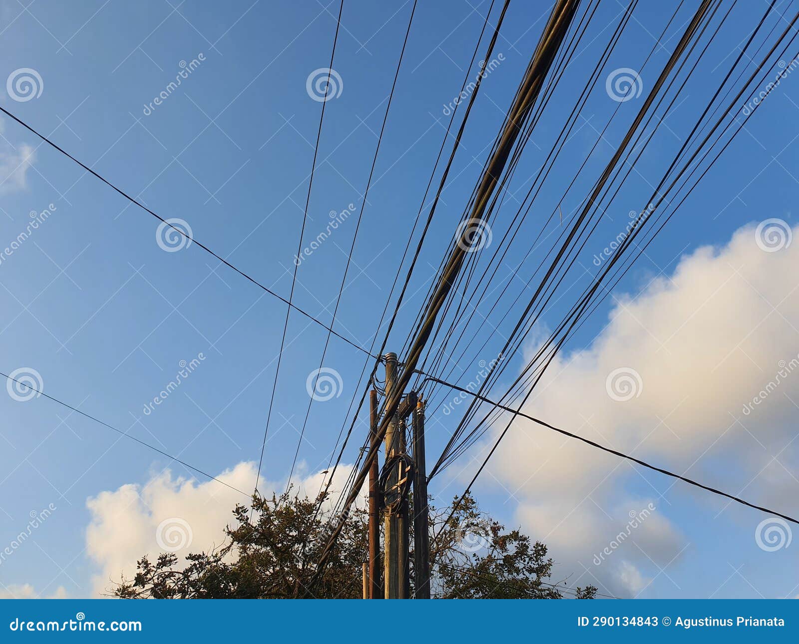 Electrical Cables on the Streets in Bali Stock Image - Image of wire ...