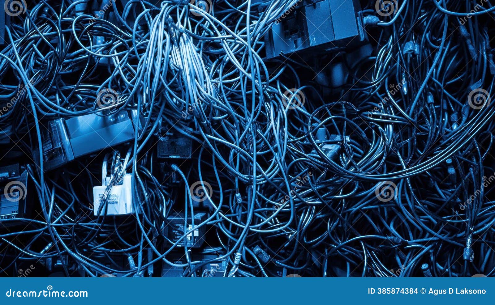 Tangled Electrical Wires Captured In A Close-up Shot Stock Photography ...