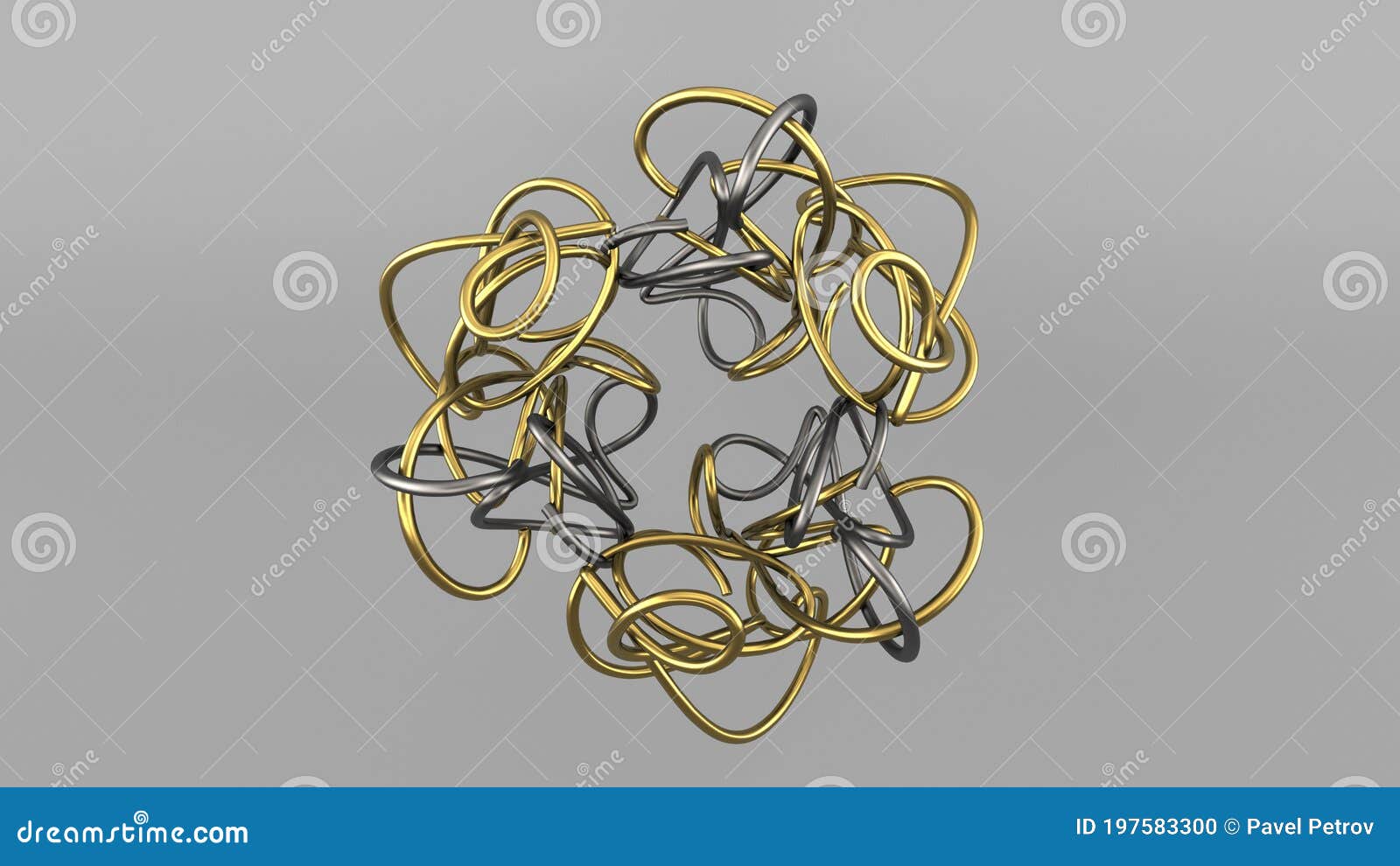 Tangled Steel Rope. Metal Cable With Black Patina Isolated On White ...