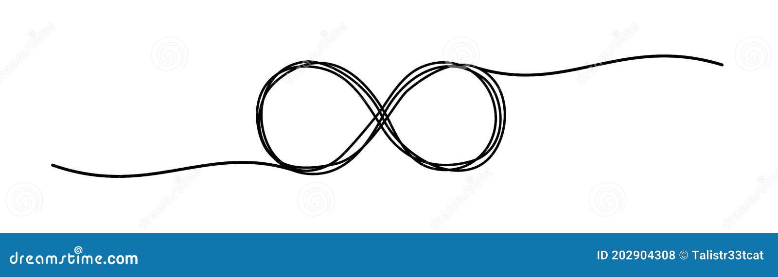 Tangled Grungy Infinity Scribble Isolated on White Background Stock Illustration - Illustration ...