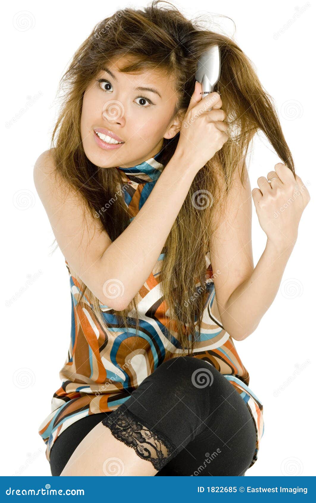 Tangled Hair stock image. Image of styling, model, isolated - 1822685