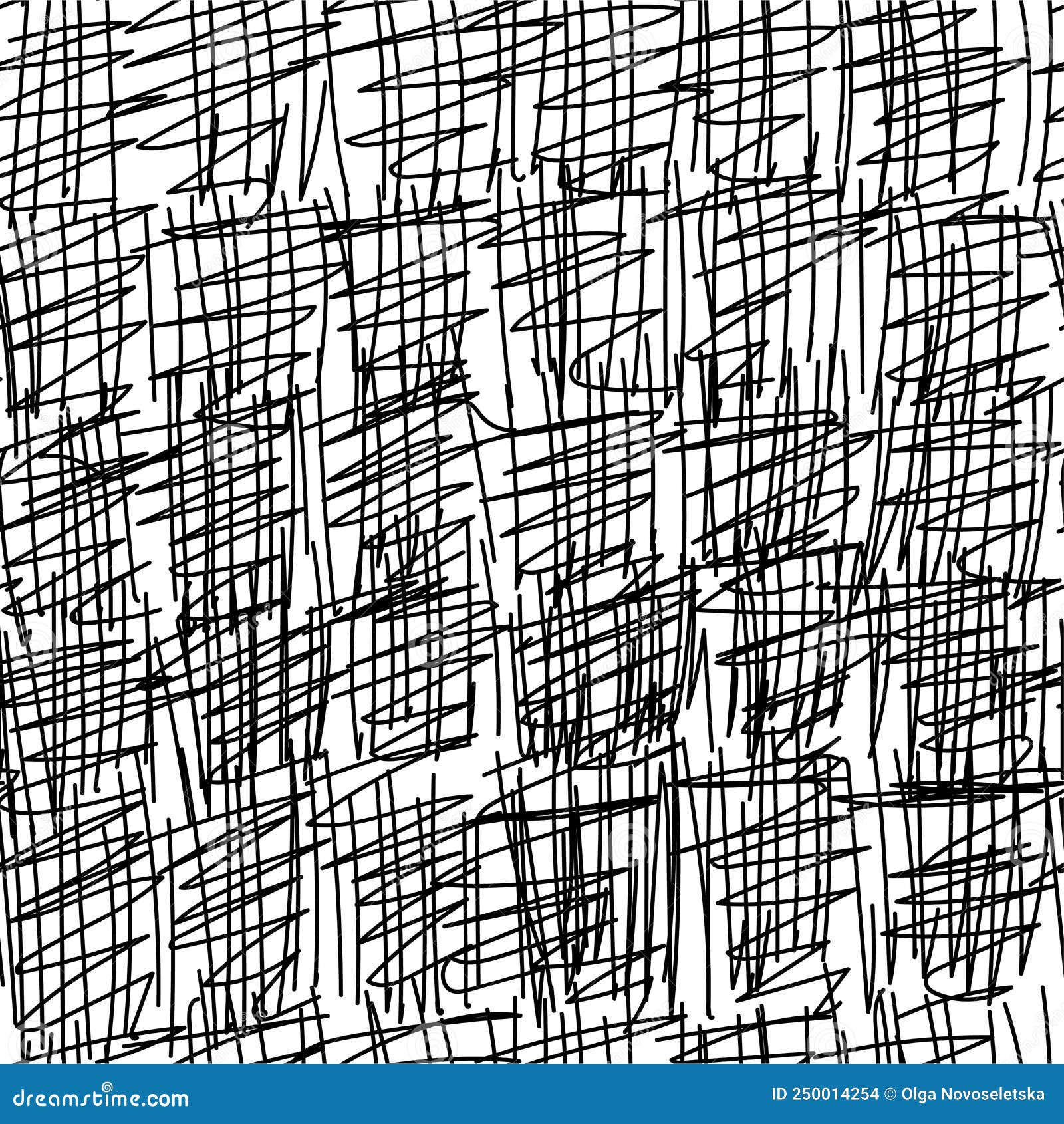 Tangled Line Seamless Pattern. Handwritten Doodles. Lines and Shapes ...
