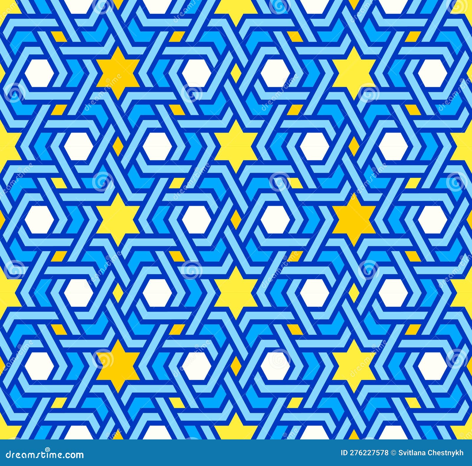 Tangled Modern Pattern, Based on Traditional Oriental Arabic Geometry ...