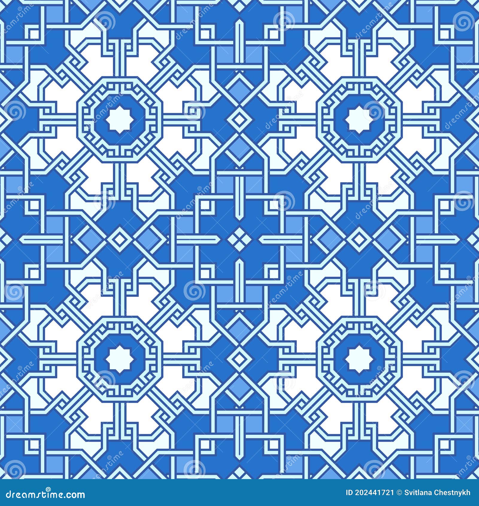 Tangled Modern Pattern, Based on Traditional Oriental Arabic Patterns ...