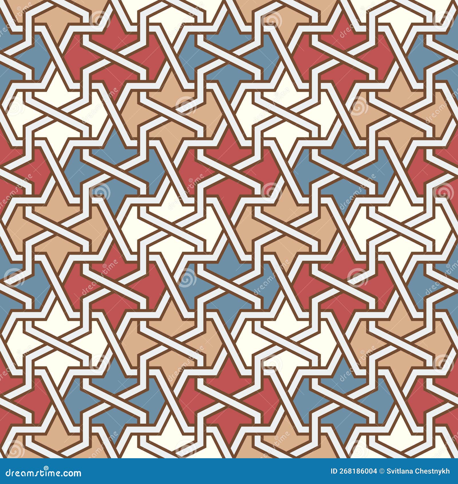 Tangled Mosaic Pattern Based on Traditional Islam Pattern Stock Vector ...