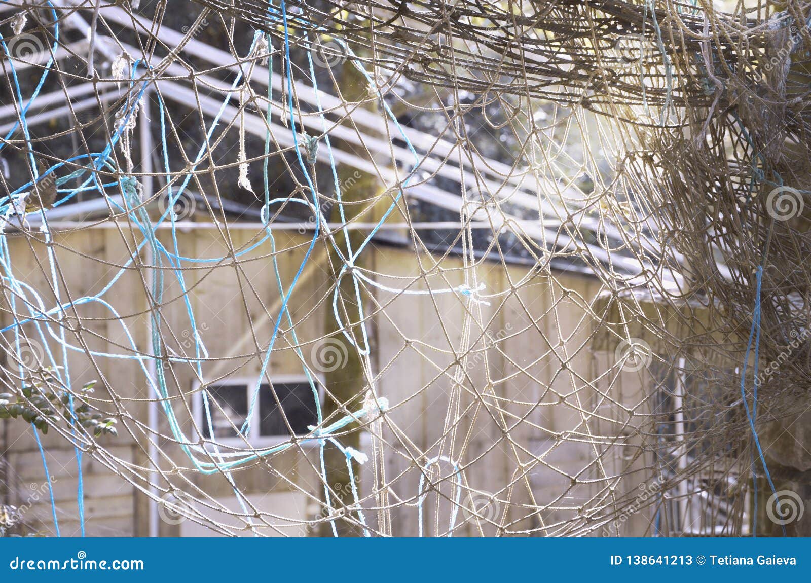 Tangled Old Rope Net. Image Stock Image - Image of catch, mesh: 138641213