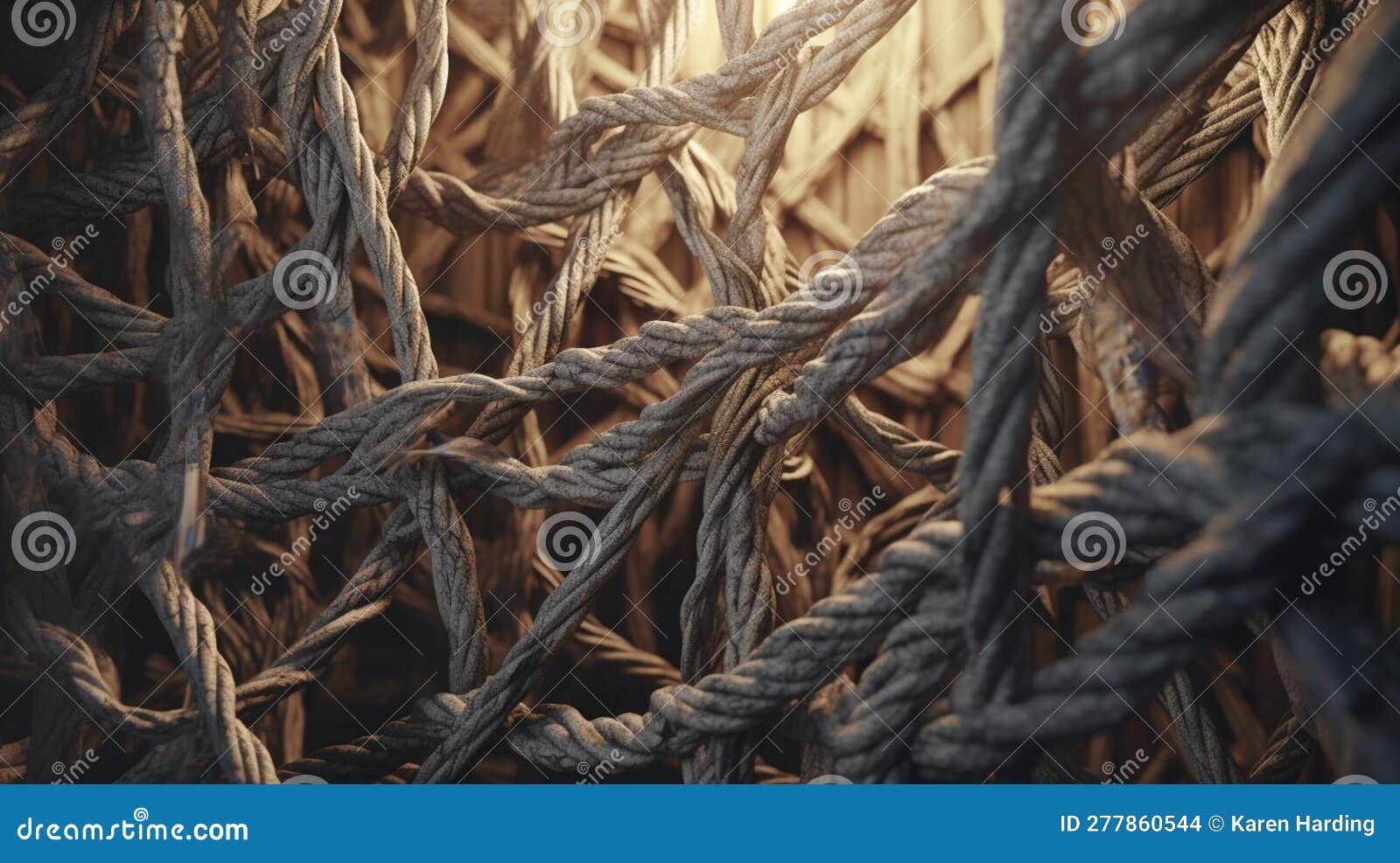 Tangled Old Ropes Background Stock Photo - Image of stories, fraying ...
