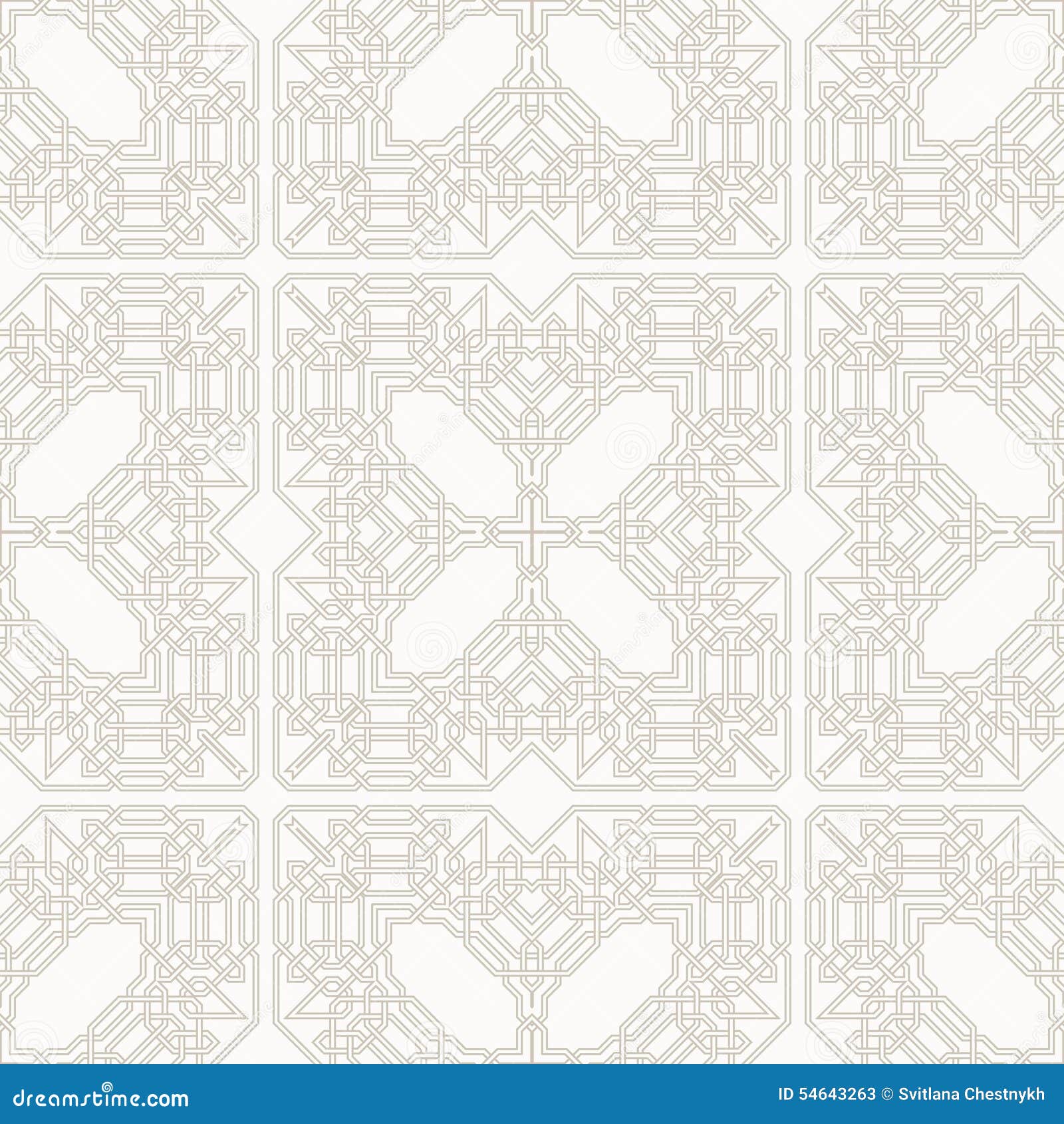 Tangled Pattern Based on Traditional Arabic Stock Vector - Illustration ...