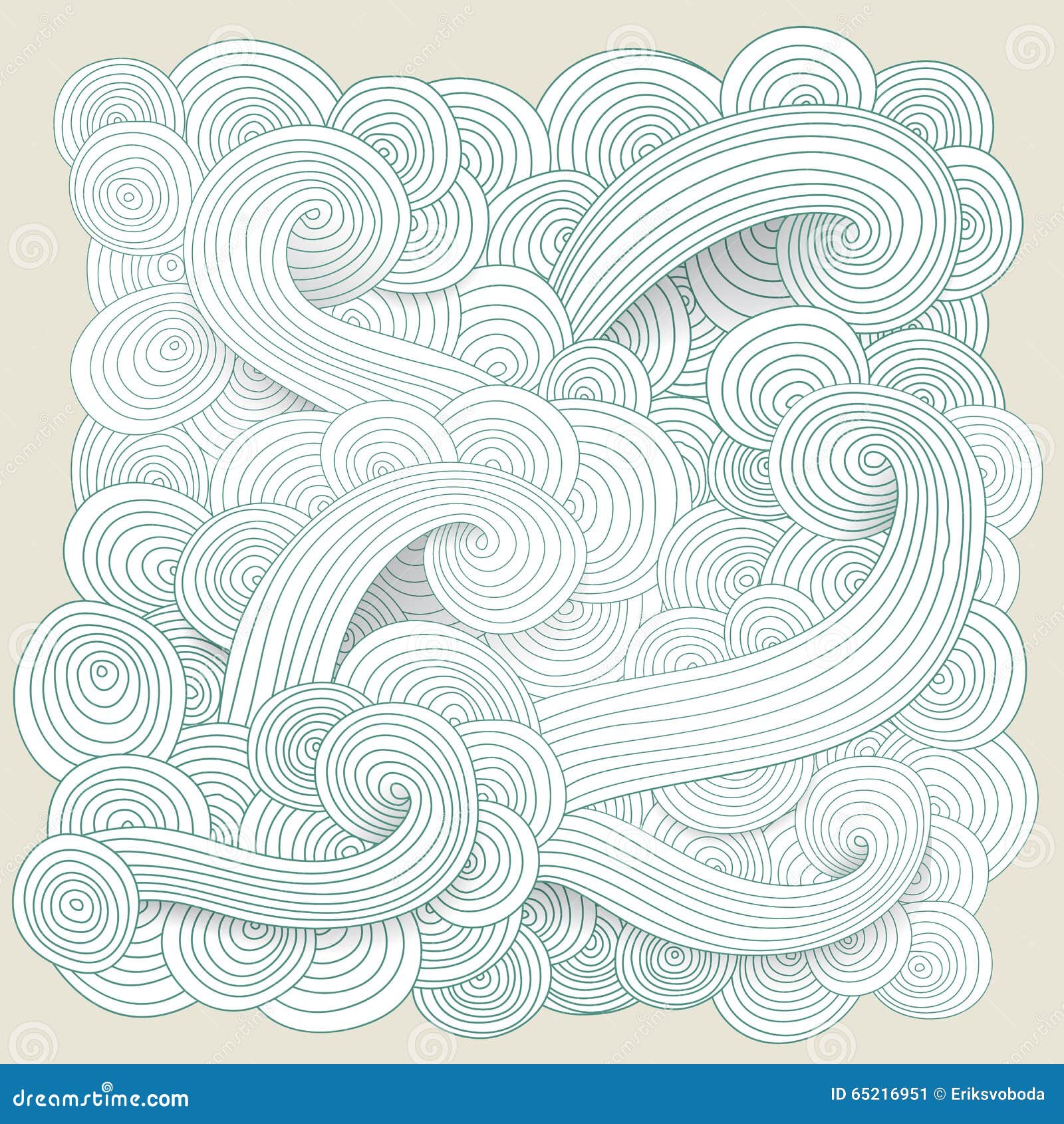 Tangled Pattern, Waves Background. Stock Vector - Illustration of ocean ...